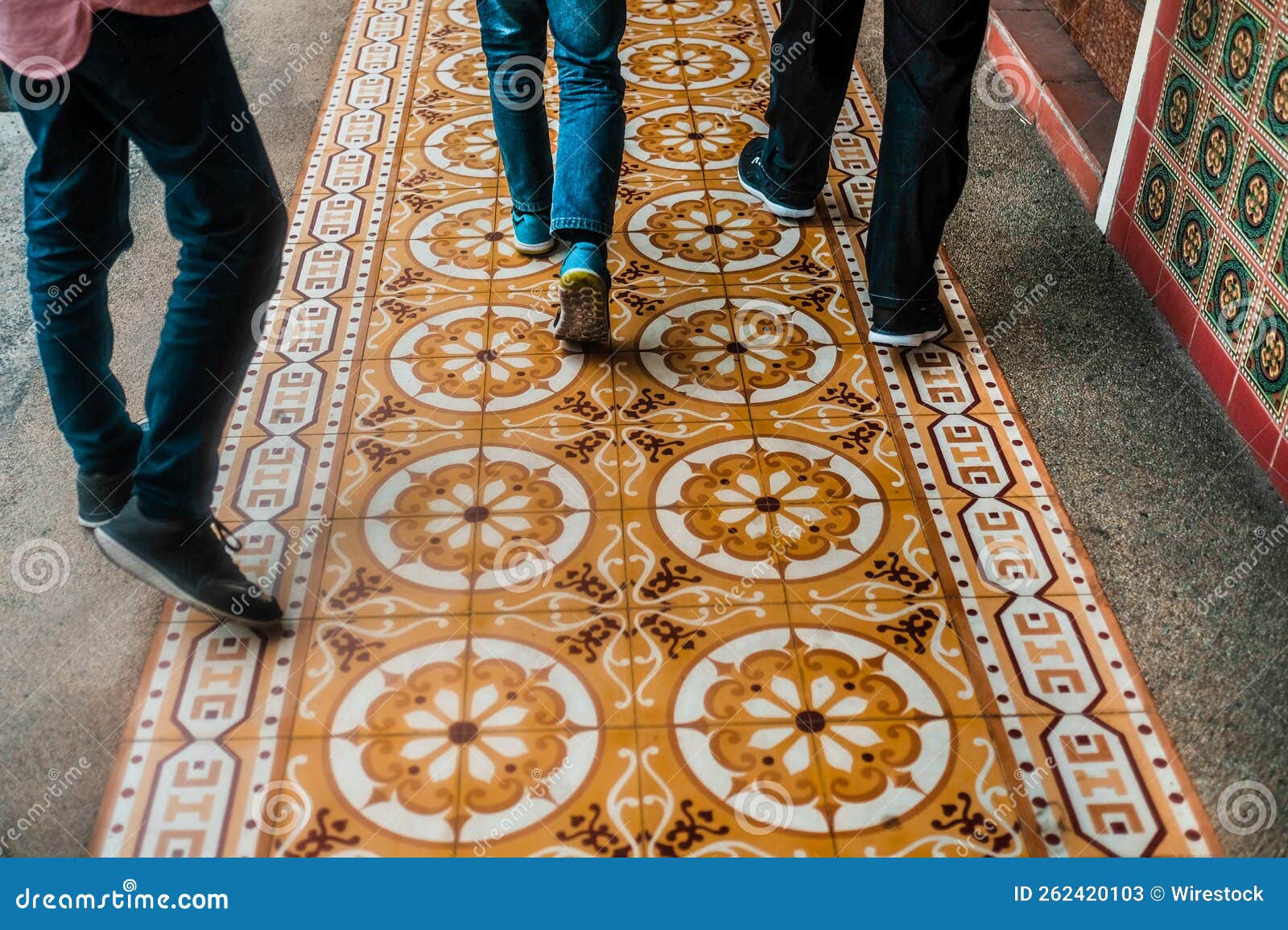 People Walking on the Tiled Floor Stock Image - Image of city, urban ...