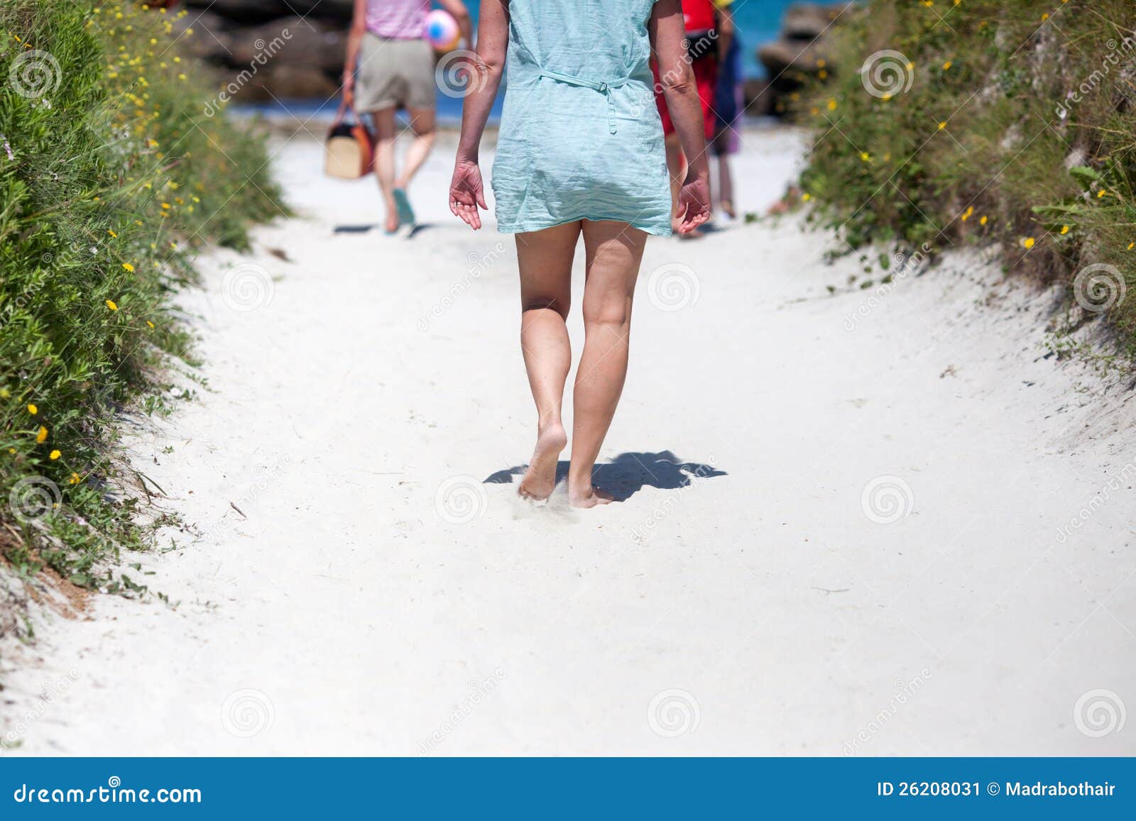 People Walking To the Beach Stock Image - Image of vacation, woman ...