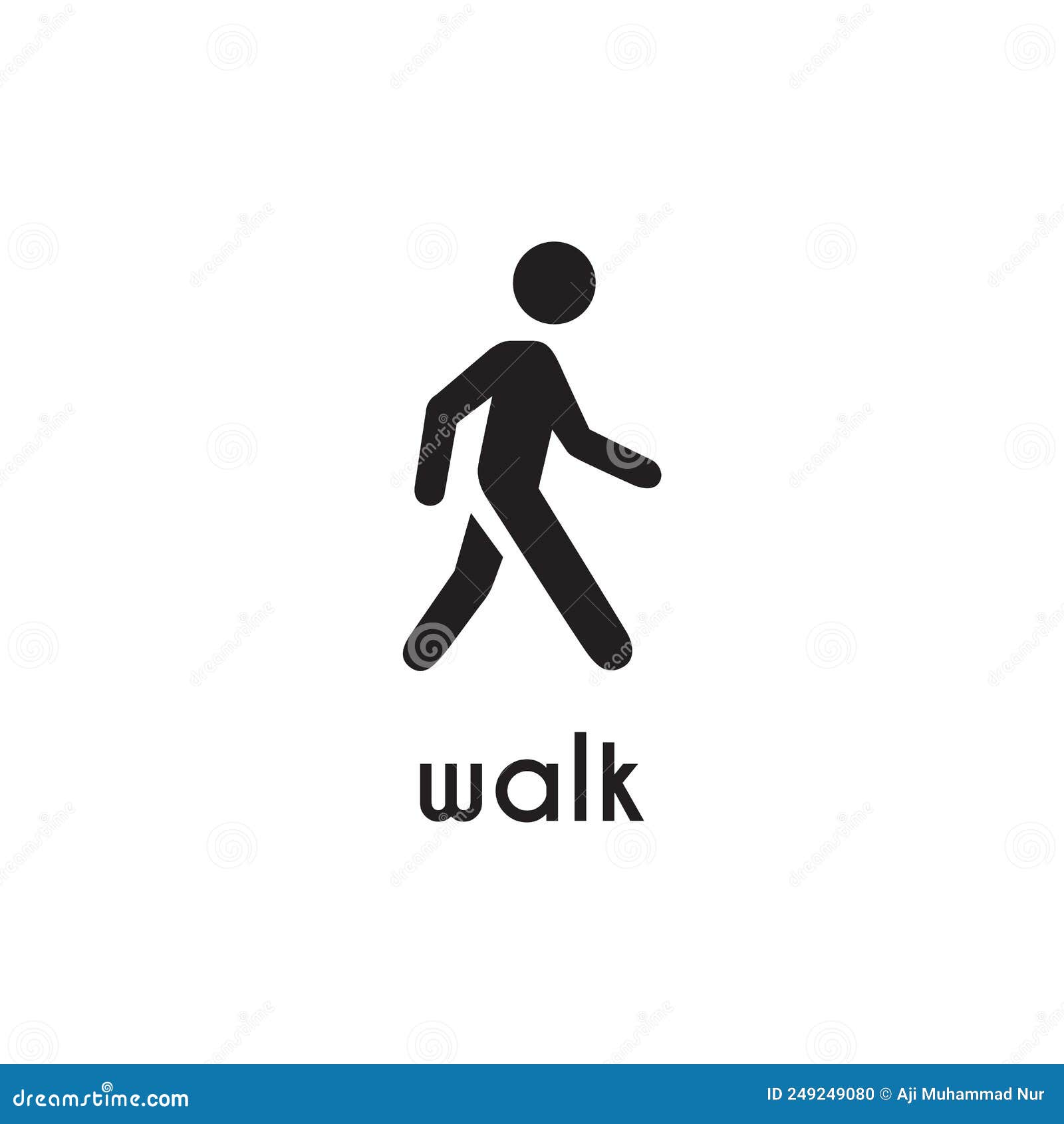 People Walking Vector Icon Logo Design Template Stock Illustration ...