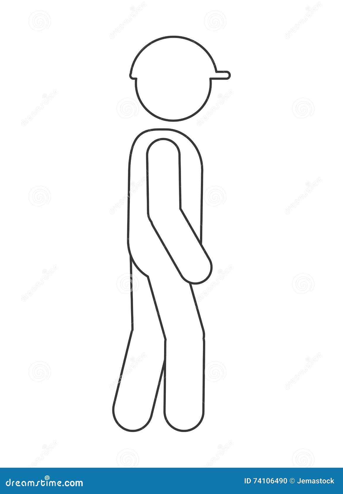 People Walking Worker Person Icon Stock Illustration - Illustration of ...