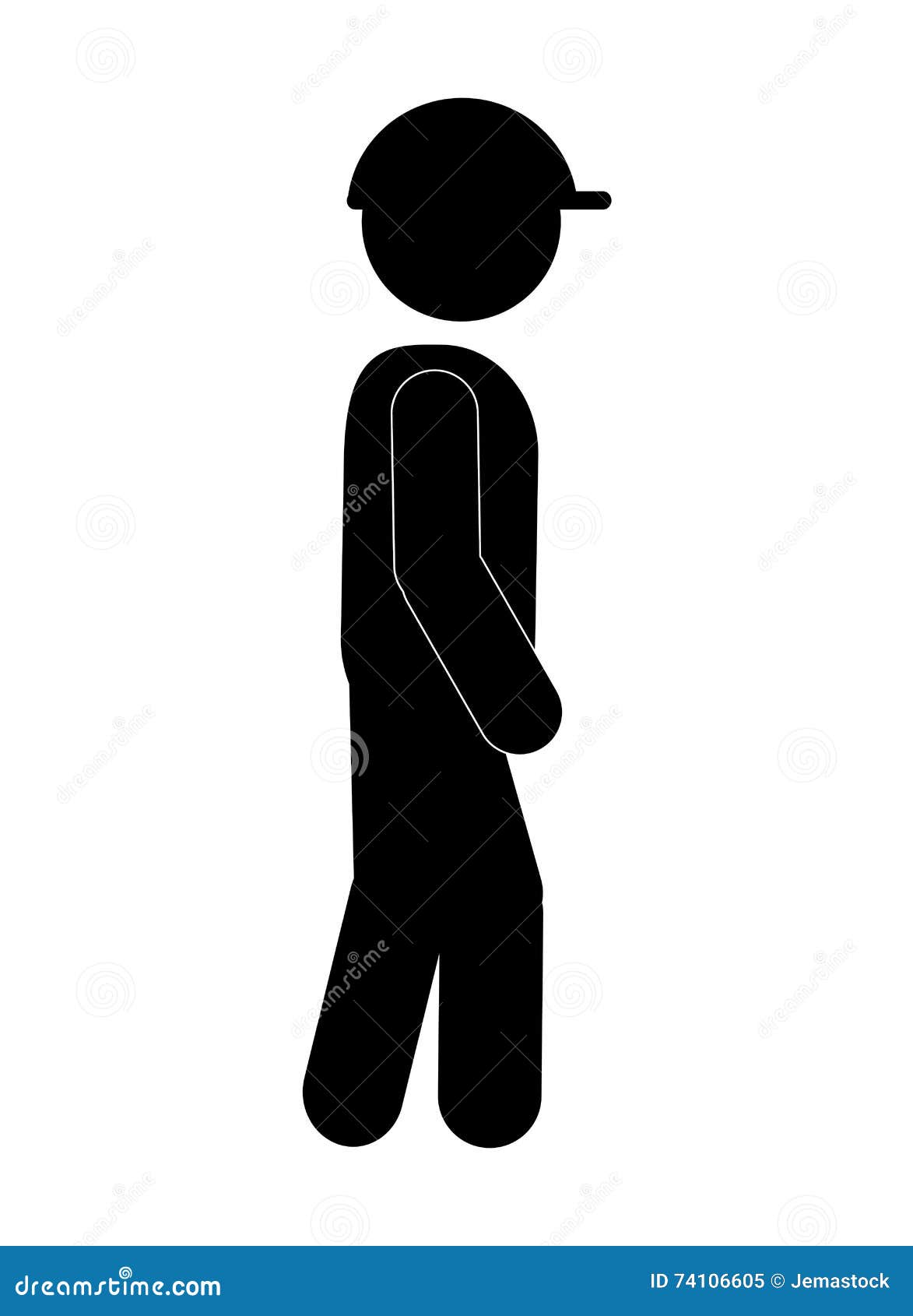 People Walking Worker Person Icon Stock Illustration - Illustration of ...