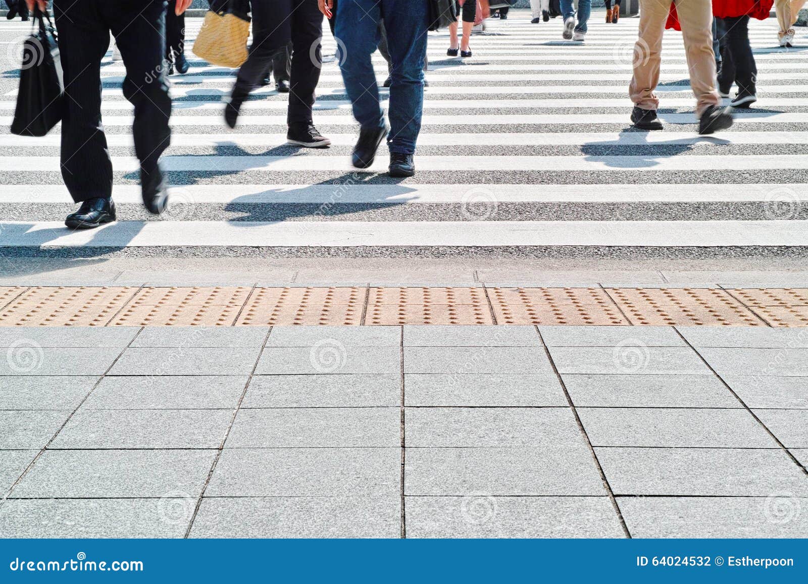 People Walking on Zebra Crossing Street Stock Photo - Image of black ...