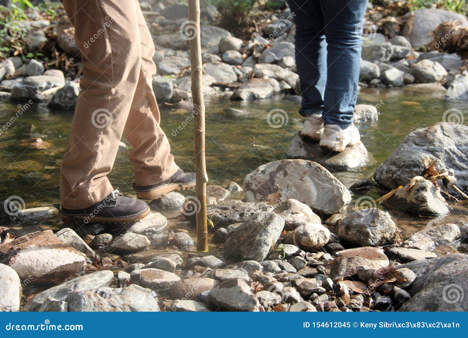 People Walks Around a Clean Water River Stock Image - Image of rocks ...