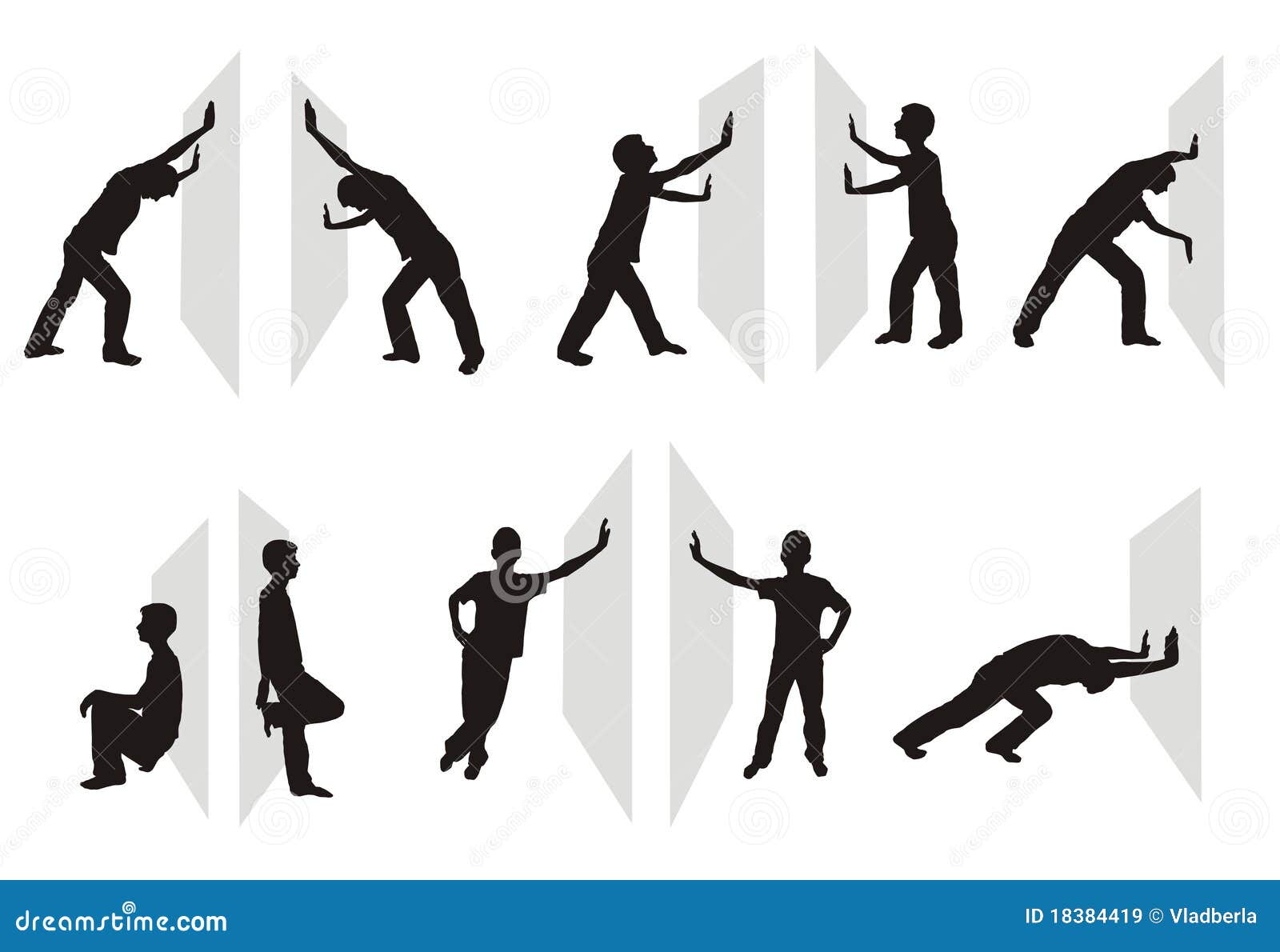 People and wall stock vector. Illustration of wall, child - 18384419