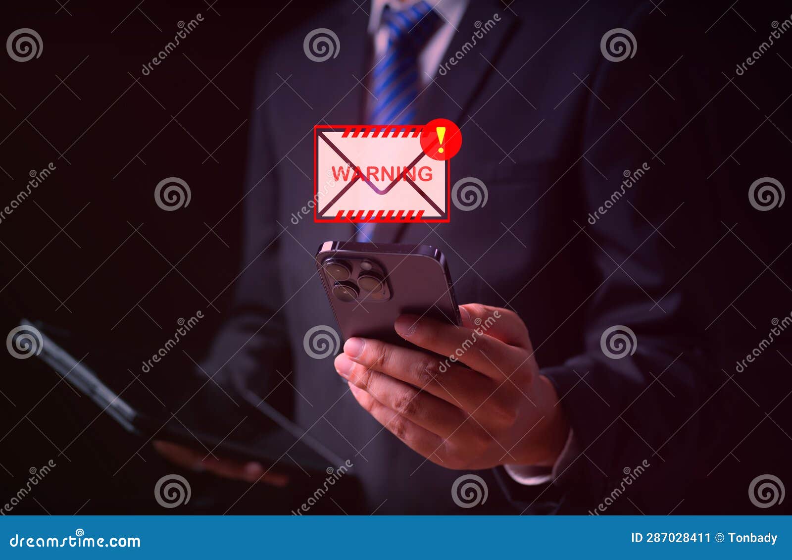 People with Warning Notification and Spam Message Icon. Stock ...