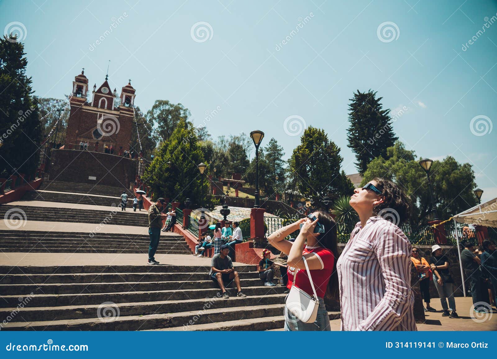 People Watching the Annular Solar Eclipse in Mexico with Special ...