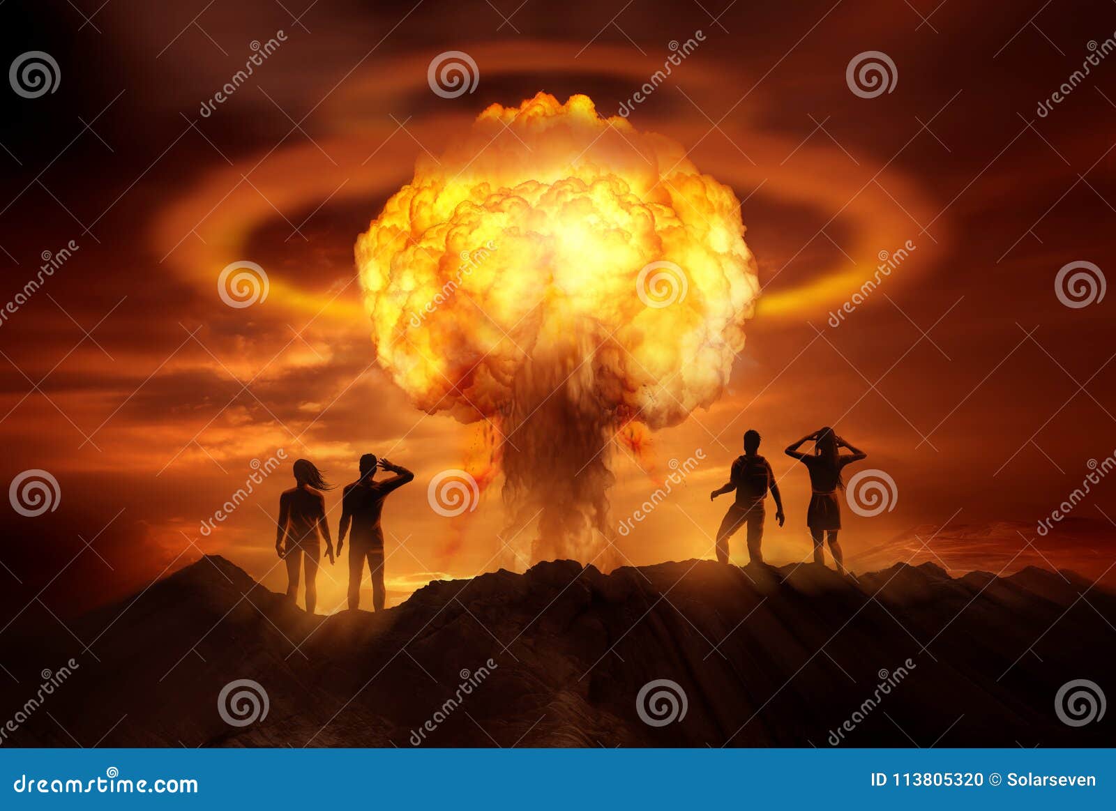 Apocalyptic Nuclear Bomb stock illustration. Illustration of apocalypes ...