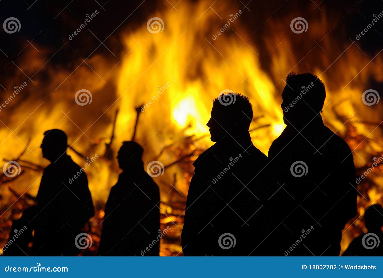 People watching fire editorial photography. Image of devil - 18002702
