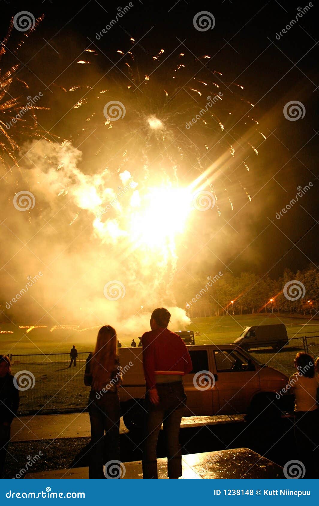 People watching fireworks stock photo. Image of fourth - 1238148