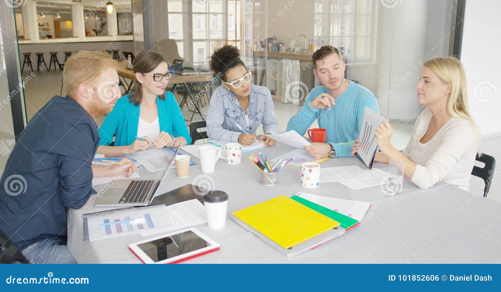 People Watching Graphics and Statistics Stock Photo - Image of ...