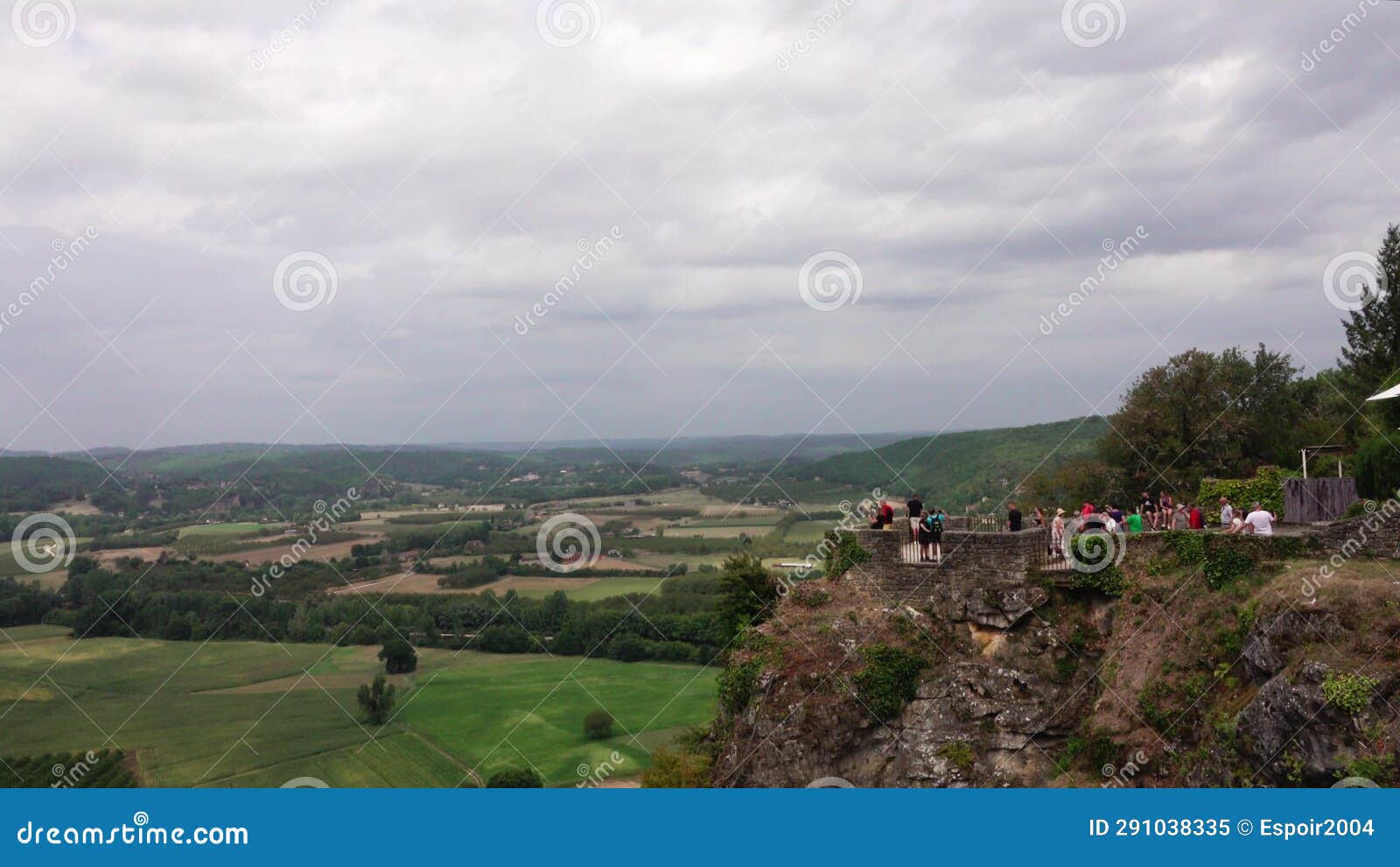People Watching the Landscape from the Observation Deck Stock Video ...