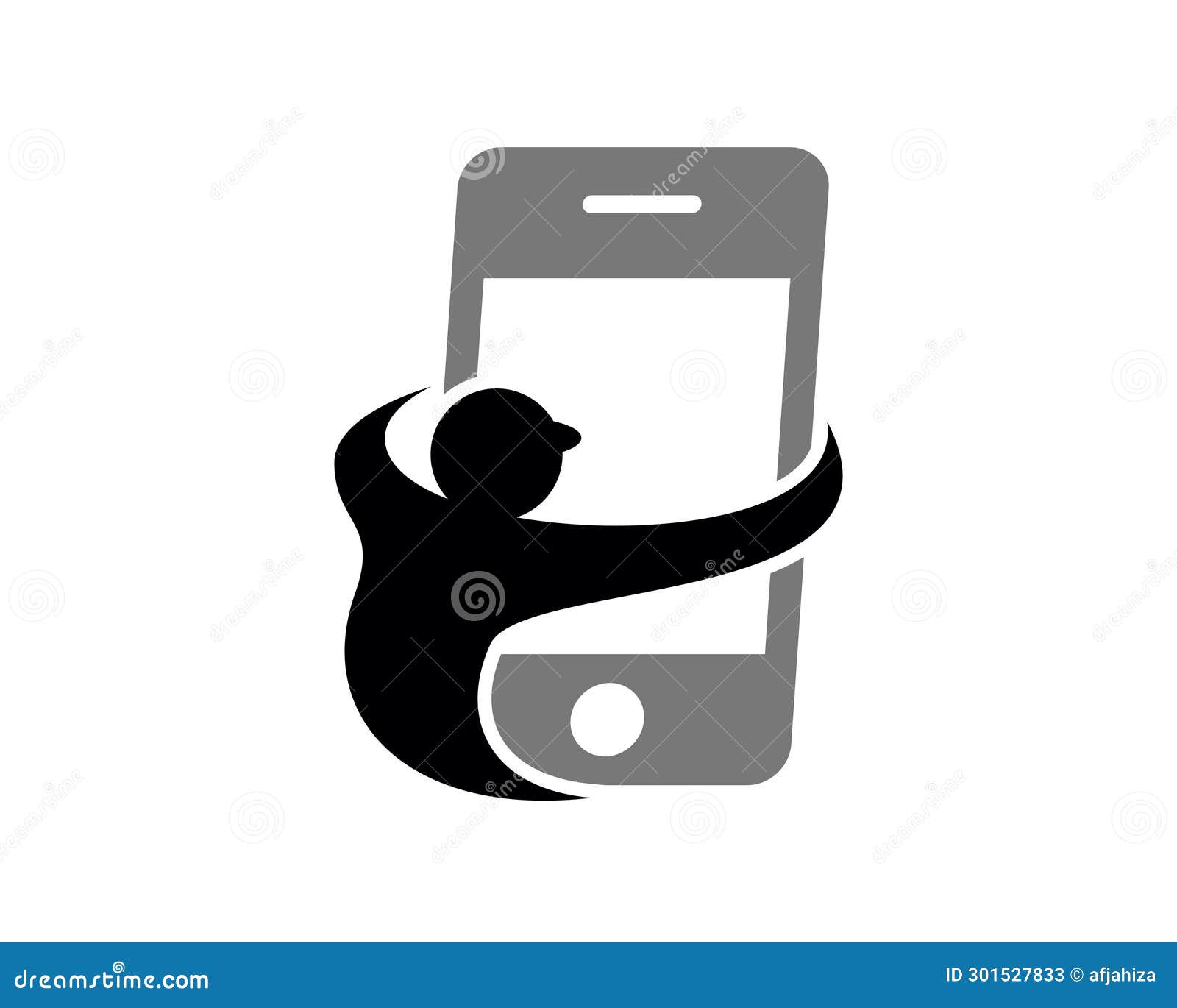 People Watching Phone Logo Icon Template Stock Vector - Illustration of ...