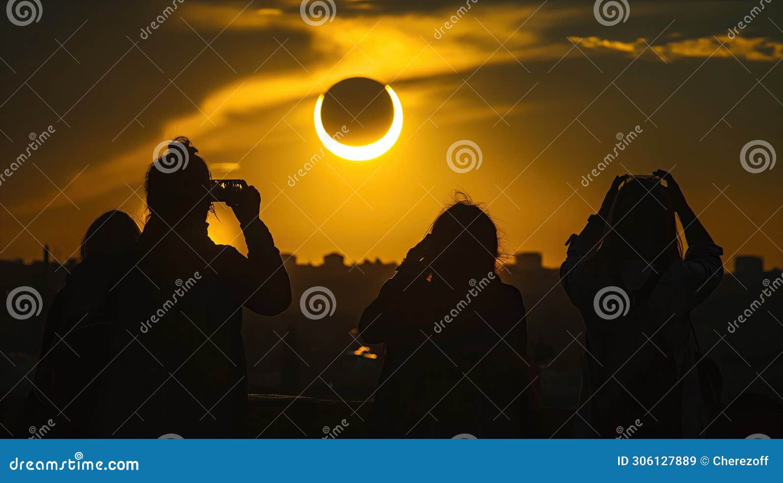 People Watching a Solar Eclipse Stock Image - Image of protection ...