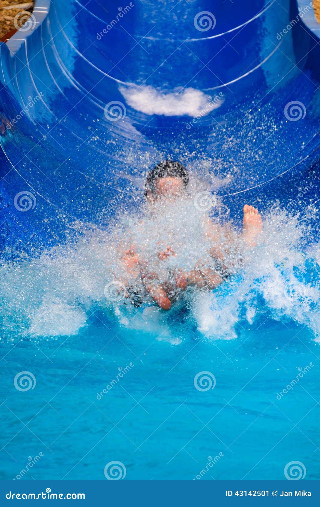 People Water Slide At Aqua Park Stock Photography | CartoonDealer.com ...