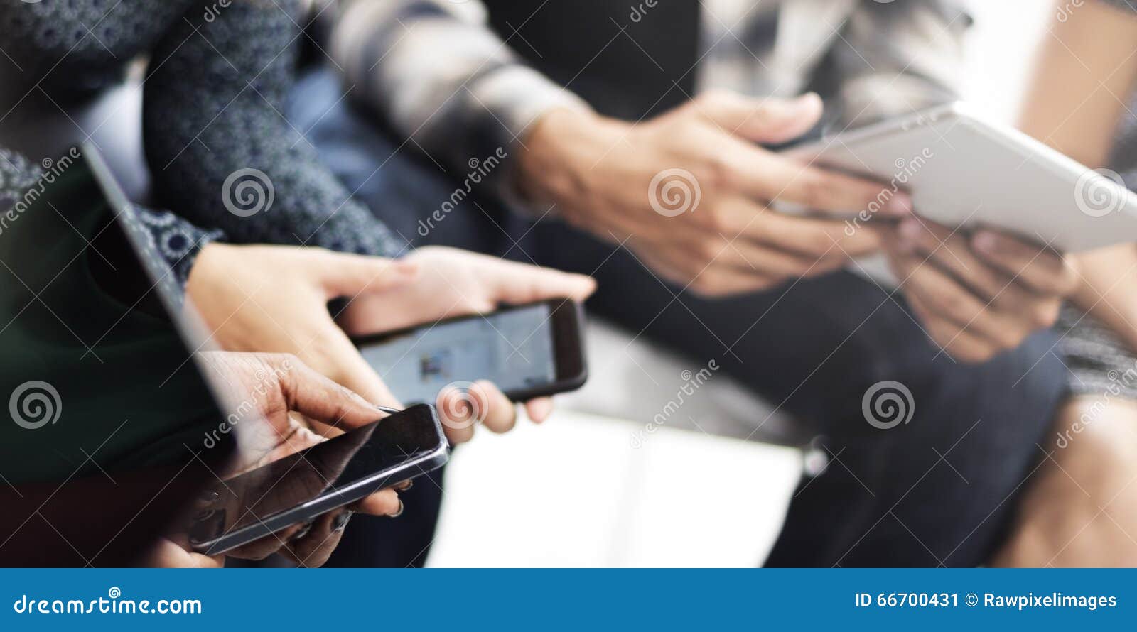 People Wating Digital Tablet Mobile Phone Technology Concept Stock ...