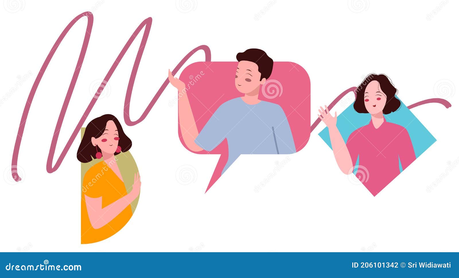 People Wave Their Hands. Portraits Of Successful People Waving. Man And ...