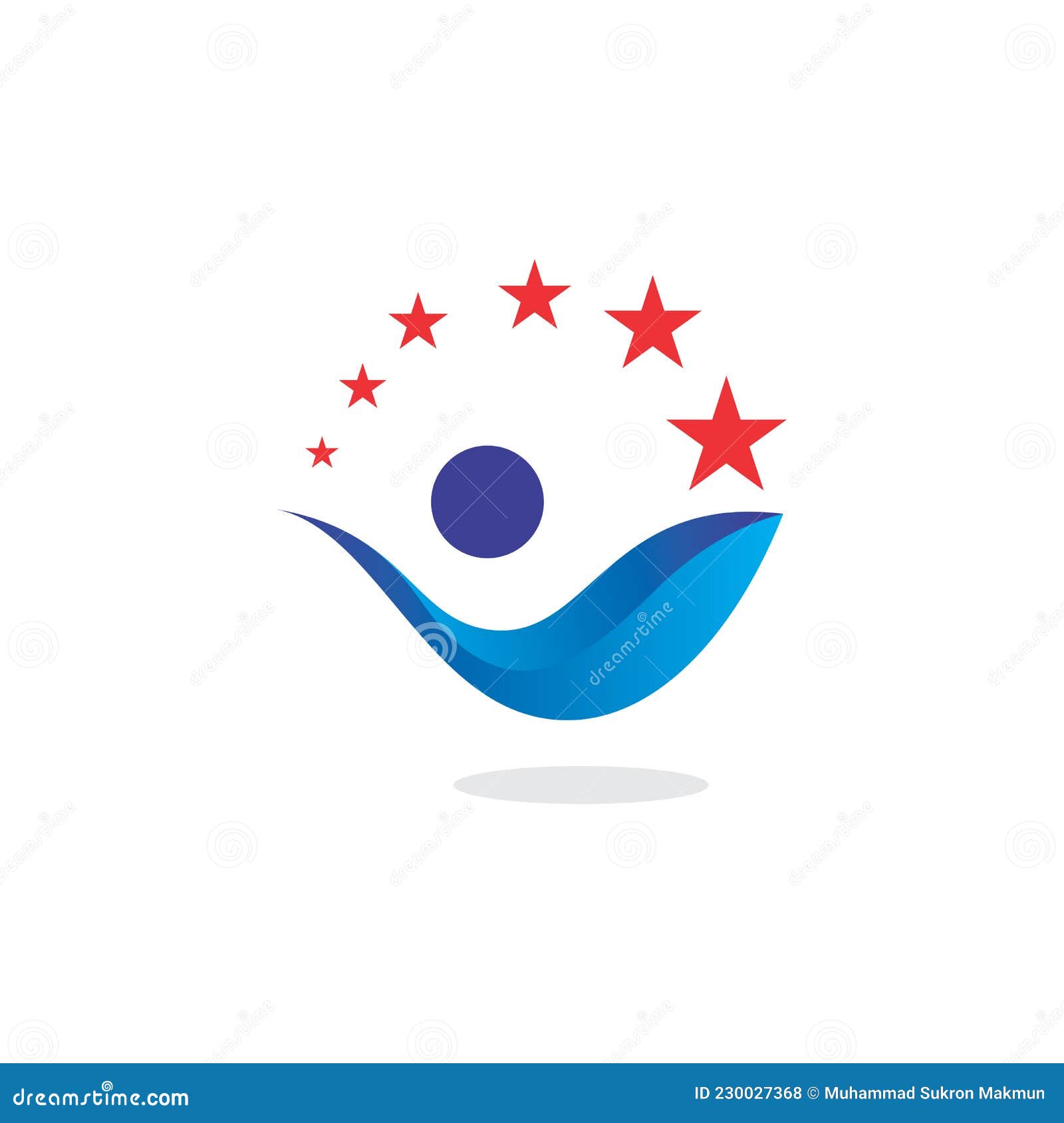 People Wave Star Abstract Logo Icon Stock Vector - Illustration of ...