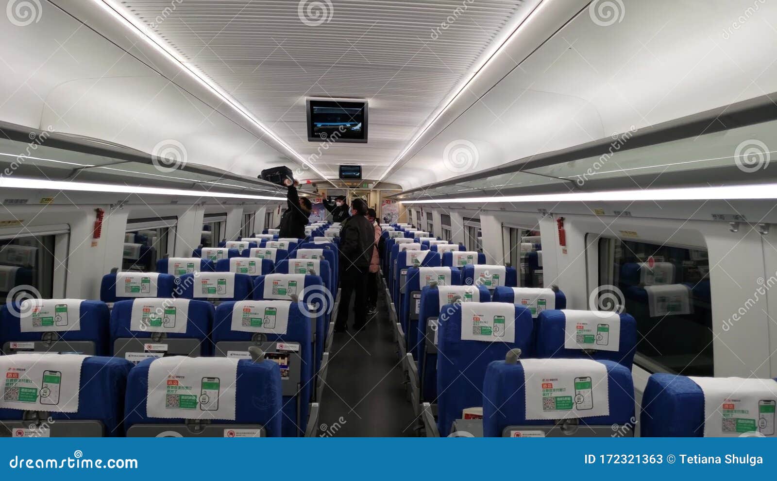 People Wearing Masks on the Empty Train in China Stock Video - Video of ...