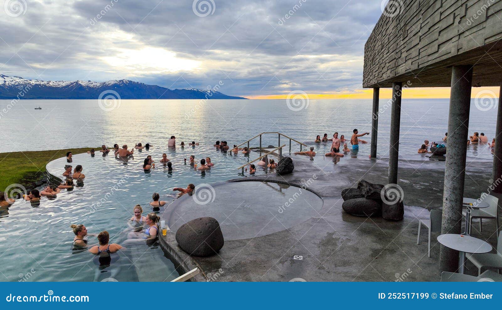 People on the Wellness Pool at Husavik on Iceland Editorial Stock Image ...