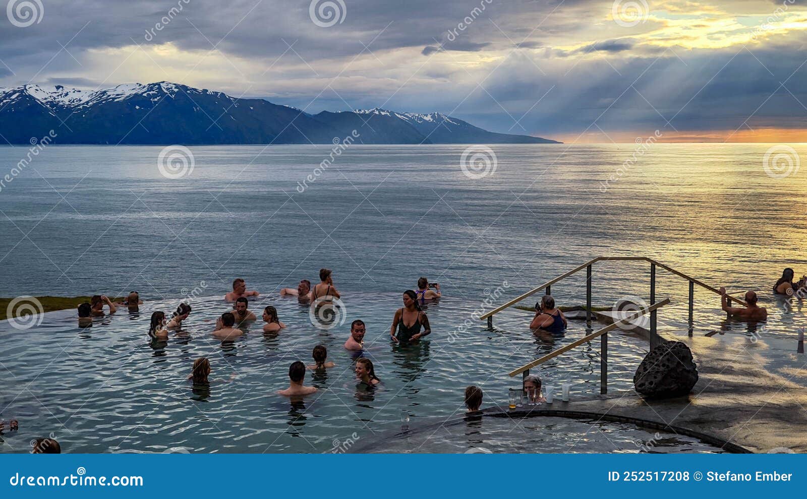 People on the Wellness Pool at Husavik on Iceland Editorial Stock Photo ...