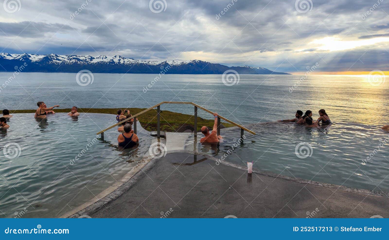 People on the Wellness Pool at Husavik on Iceland Editorial Stock Photo ...