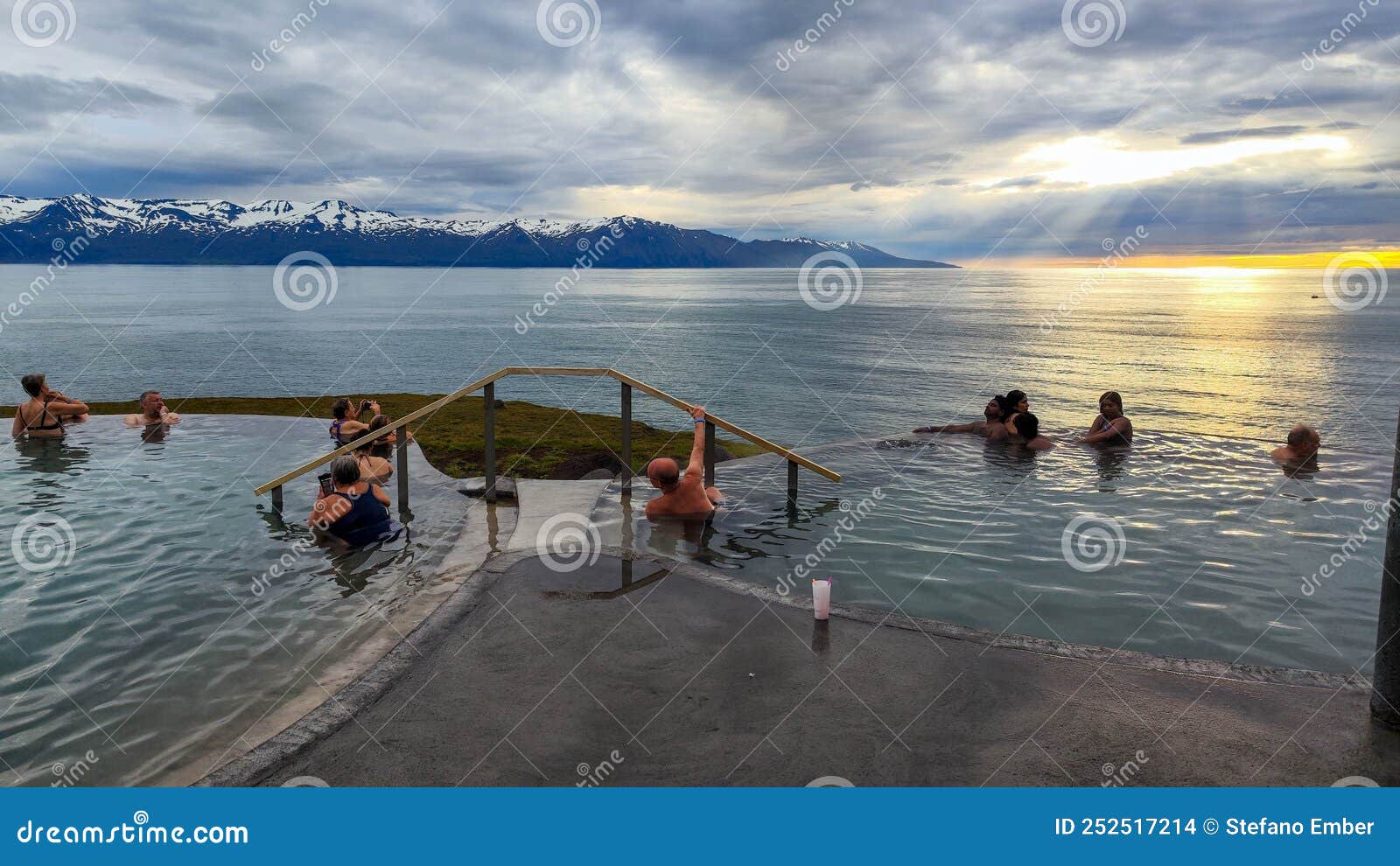 People on the Wellness Pool at Husavik on Iceland Editorial Stock Image ...