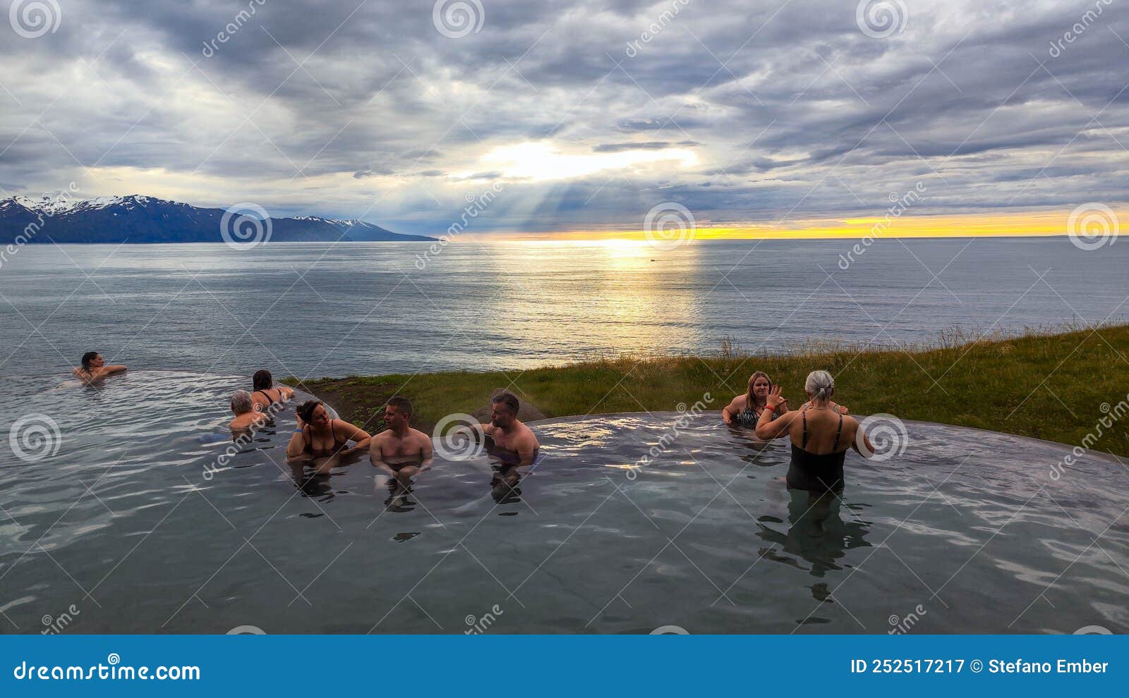 People on the Wellness Pool at Husavik on Iceland Editorial Photography ...