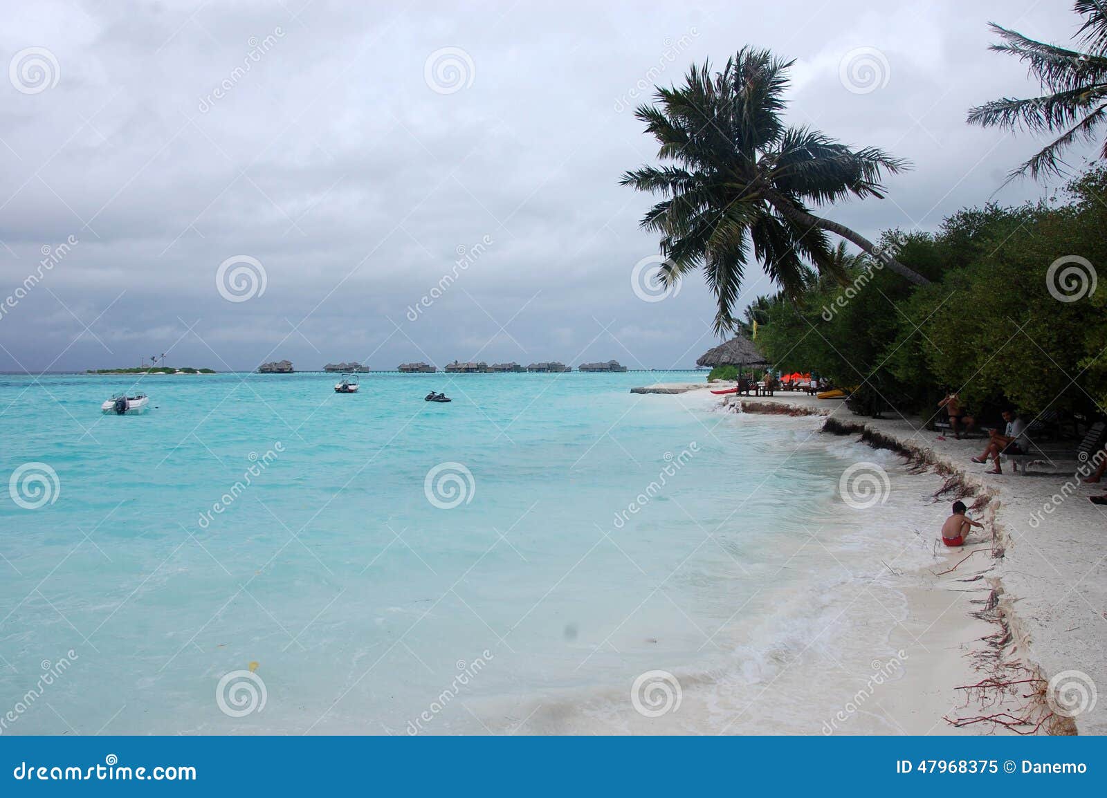 People at White Sand Beach Maldives Stock Image - Image of rest, travel ...