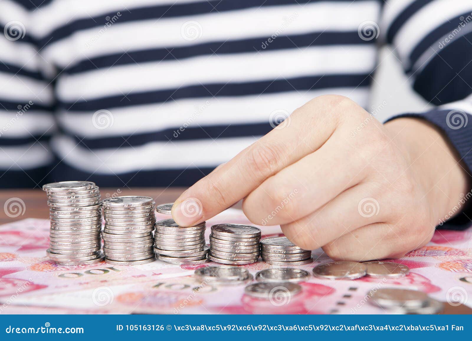 Putting coins stock photo. Image of skin, interior, banknotes - 105163126