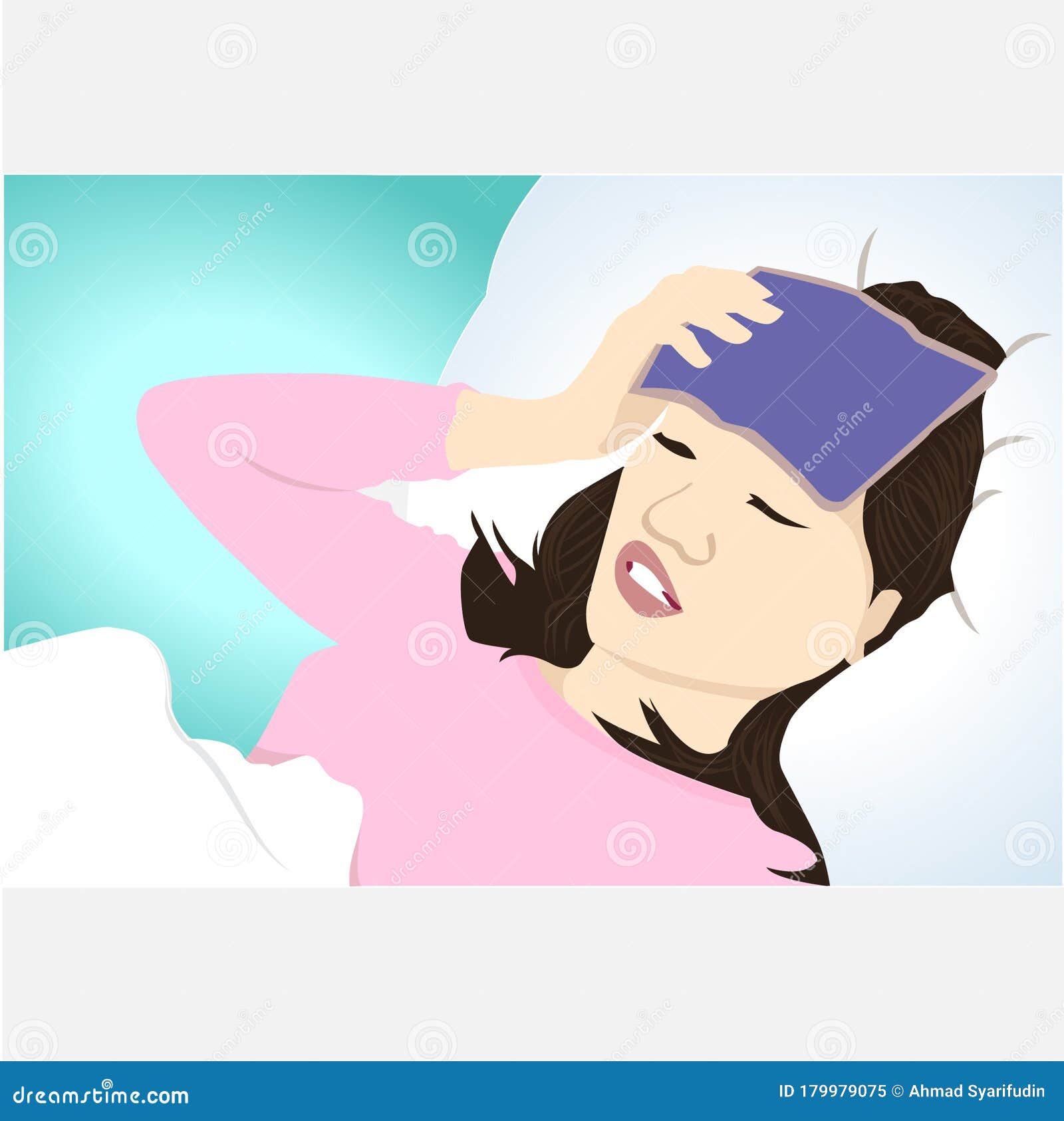 People Who Have a High Fever Stock Vector - Illustration of beautiful ...