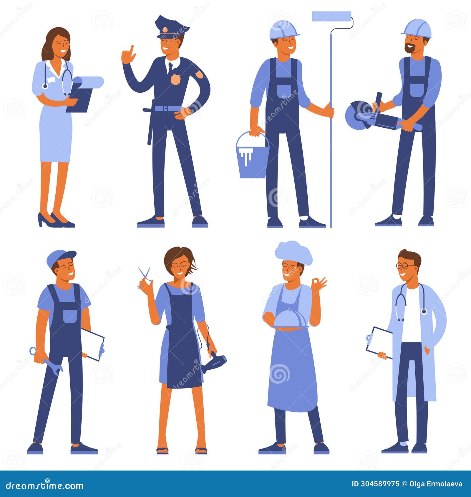 People who are working. stock illustration. Illustration of work ...