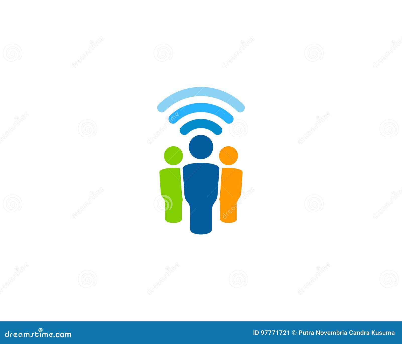 People Wifi Icon Logo Design Element Stock Vector - Illustration of ...