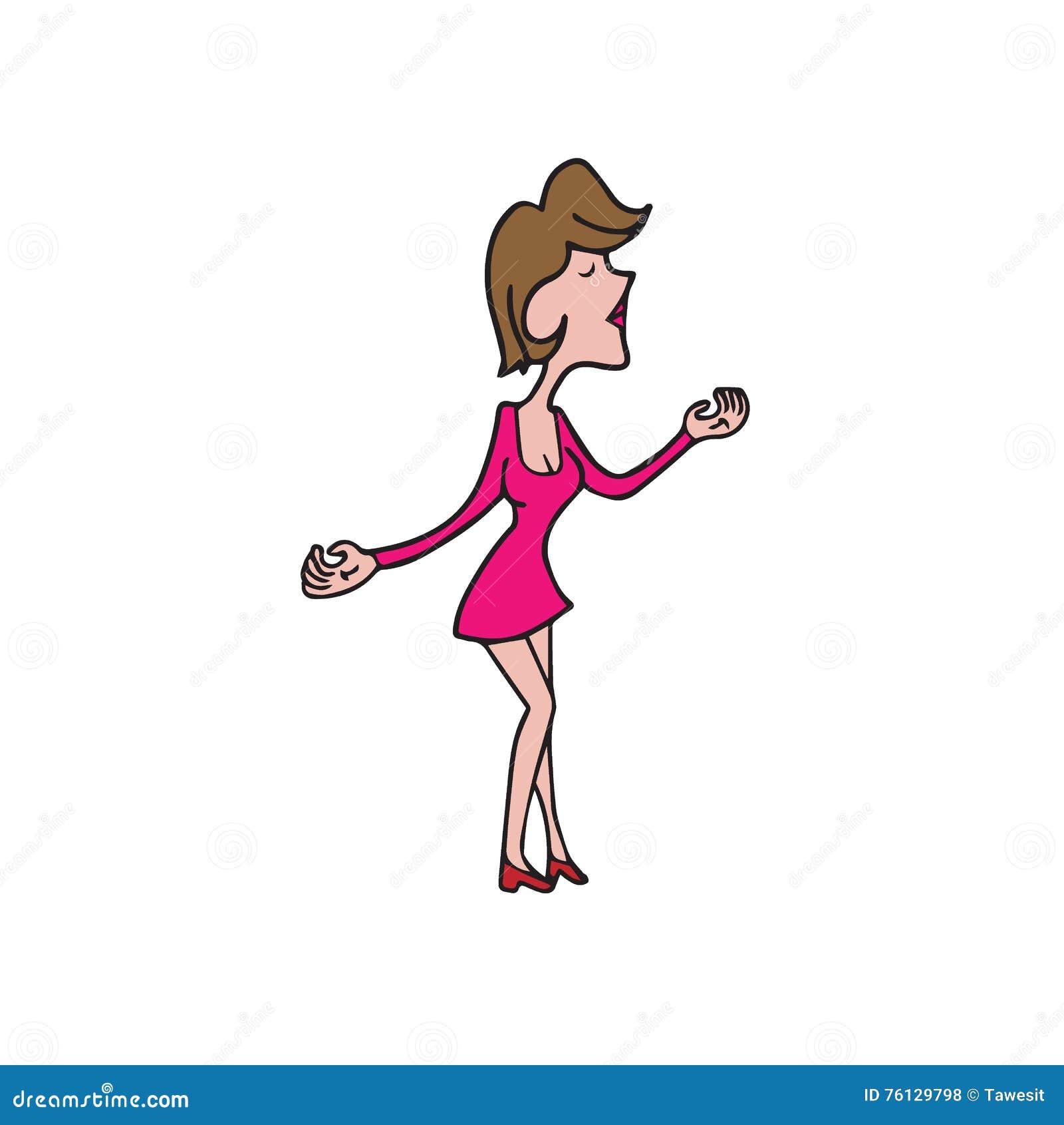 People woman introducing stock vector. Illustration of adult - 76129798