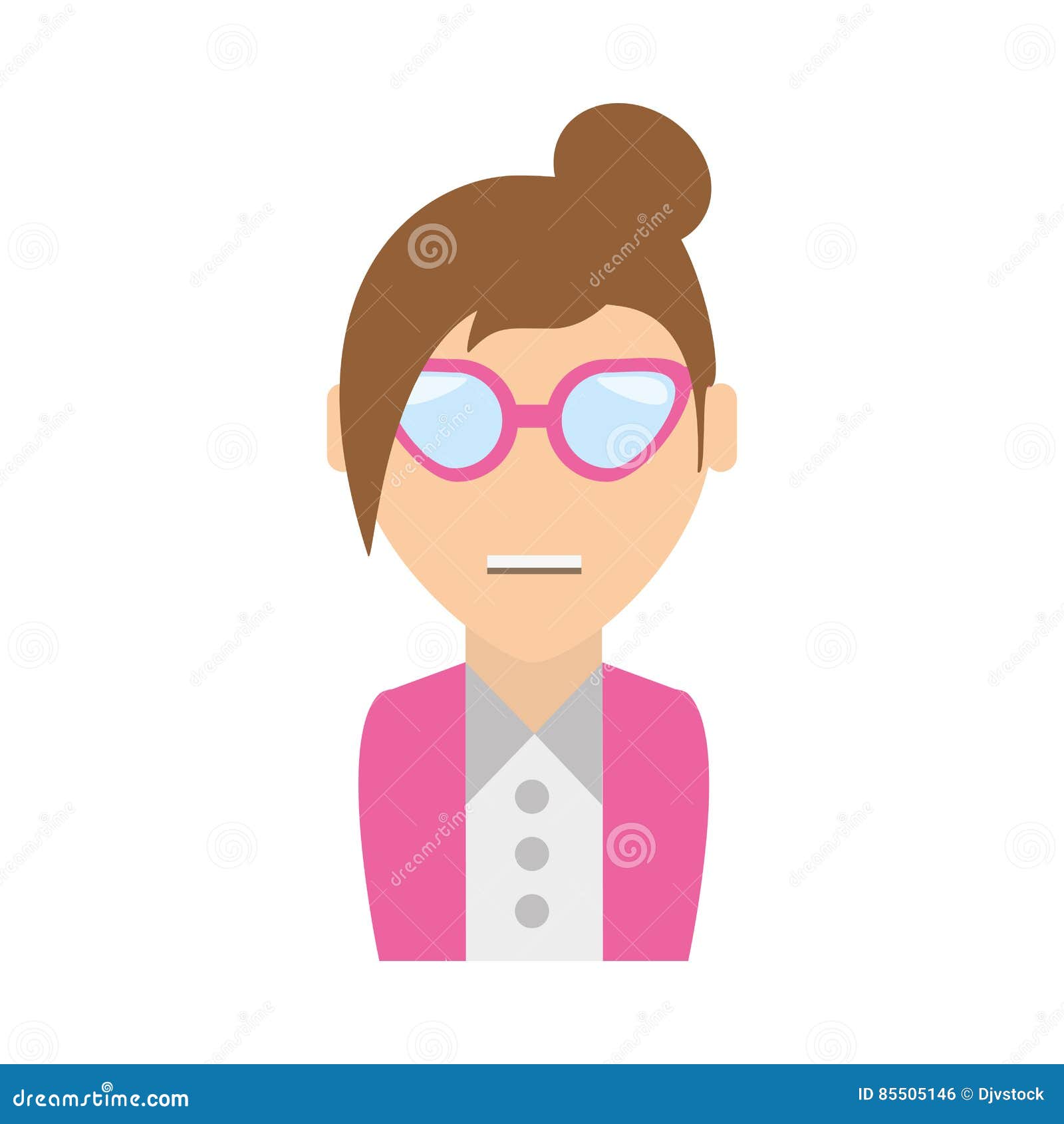 People Woman Nerd Icon Image Stock Illustration - Illustration of ...