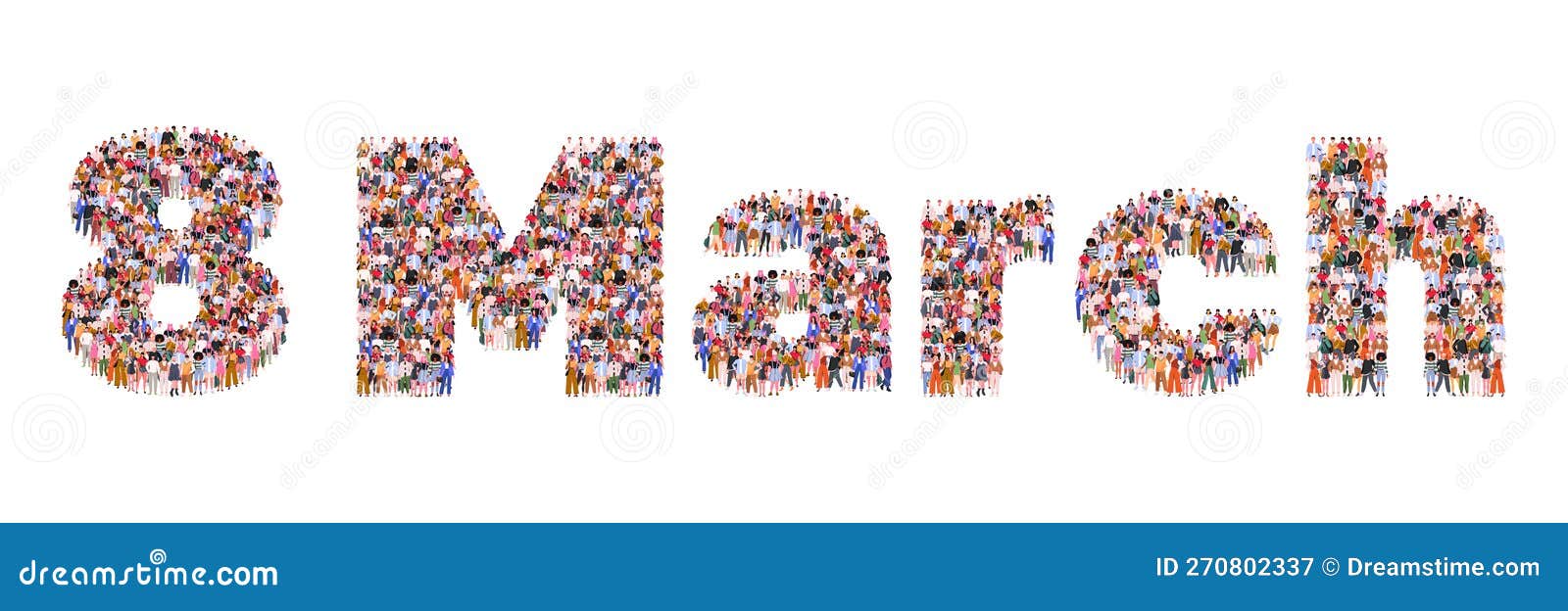 March Word Over Colorful Brush Strokes Background Vector Illustration ...