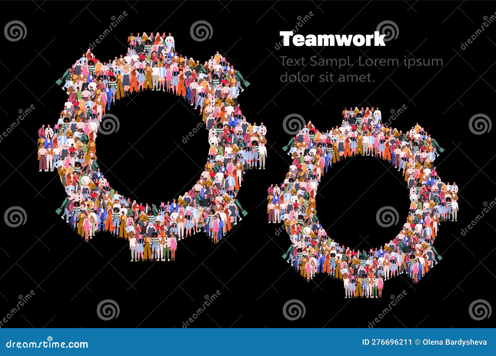 Two Cog Gear Wheels stock vector. Illustration of standing - 276696211