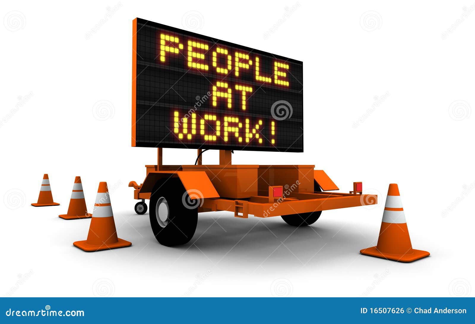 People at Work - Construction Sign Stock Illustration - Illustration of ...