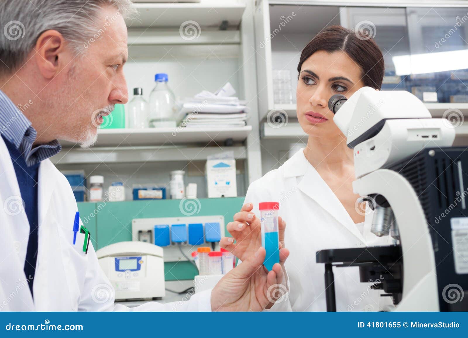 People at Work in a Laboratory Stock Image - Image of analysis, male ...