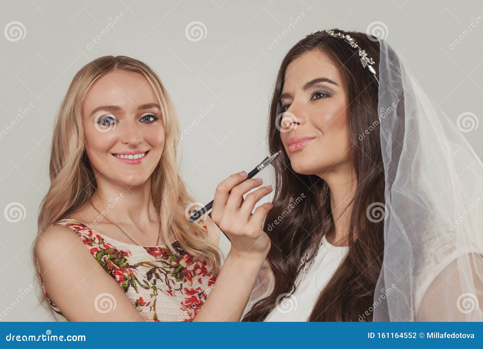 People at Work. Makeup Artist and Model Woman Stock Photo - Image of ...