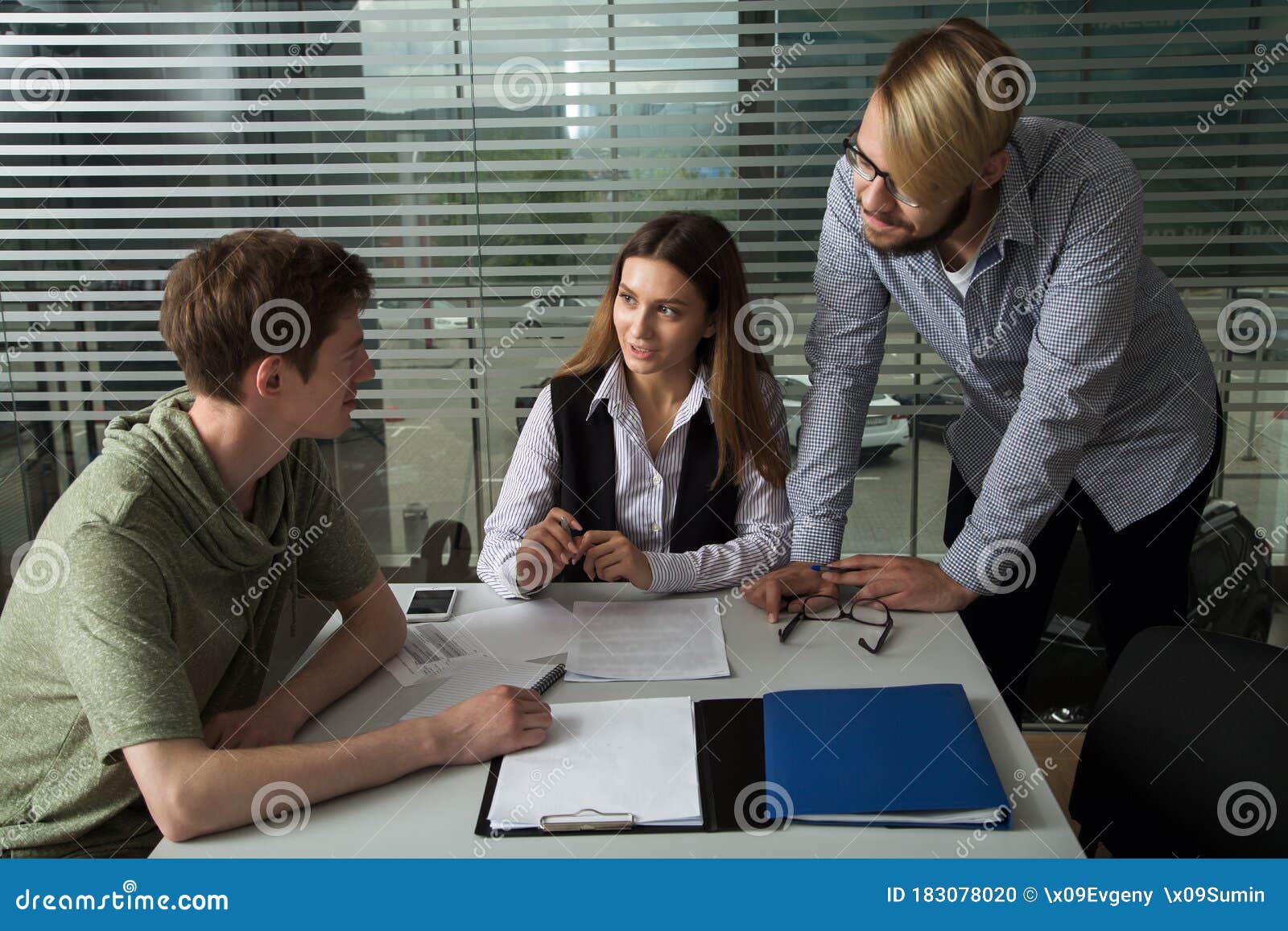 People work in the office stock photo. Image of office - 183078020