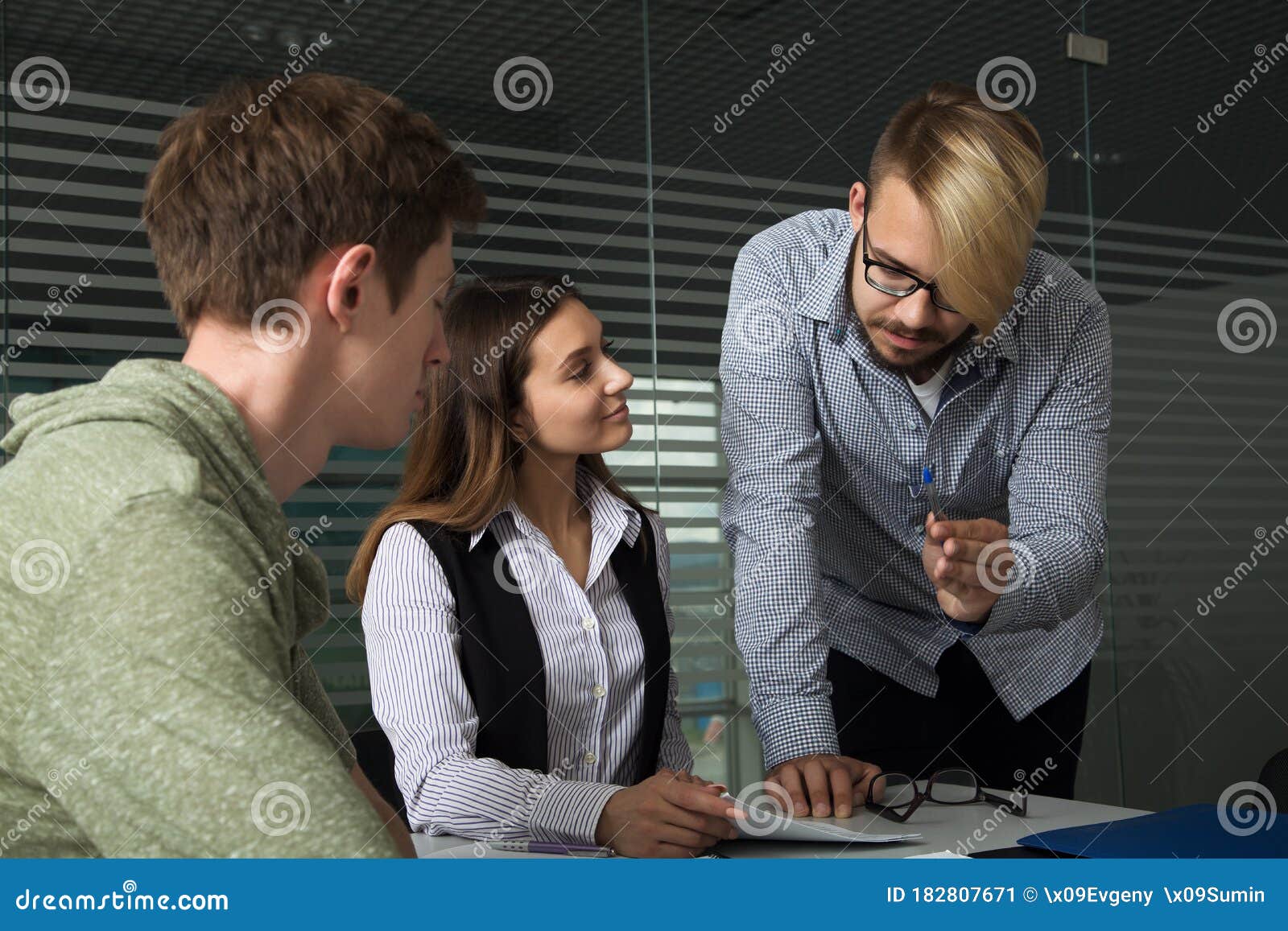 People work in the office stock image. Image of chair - 182807671