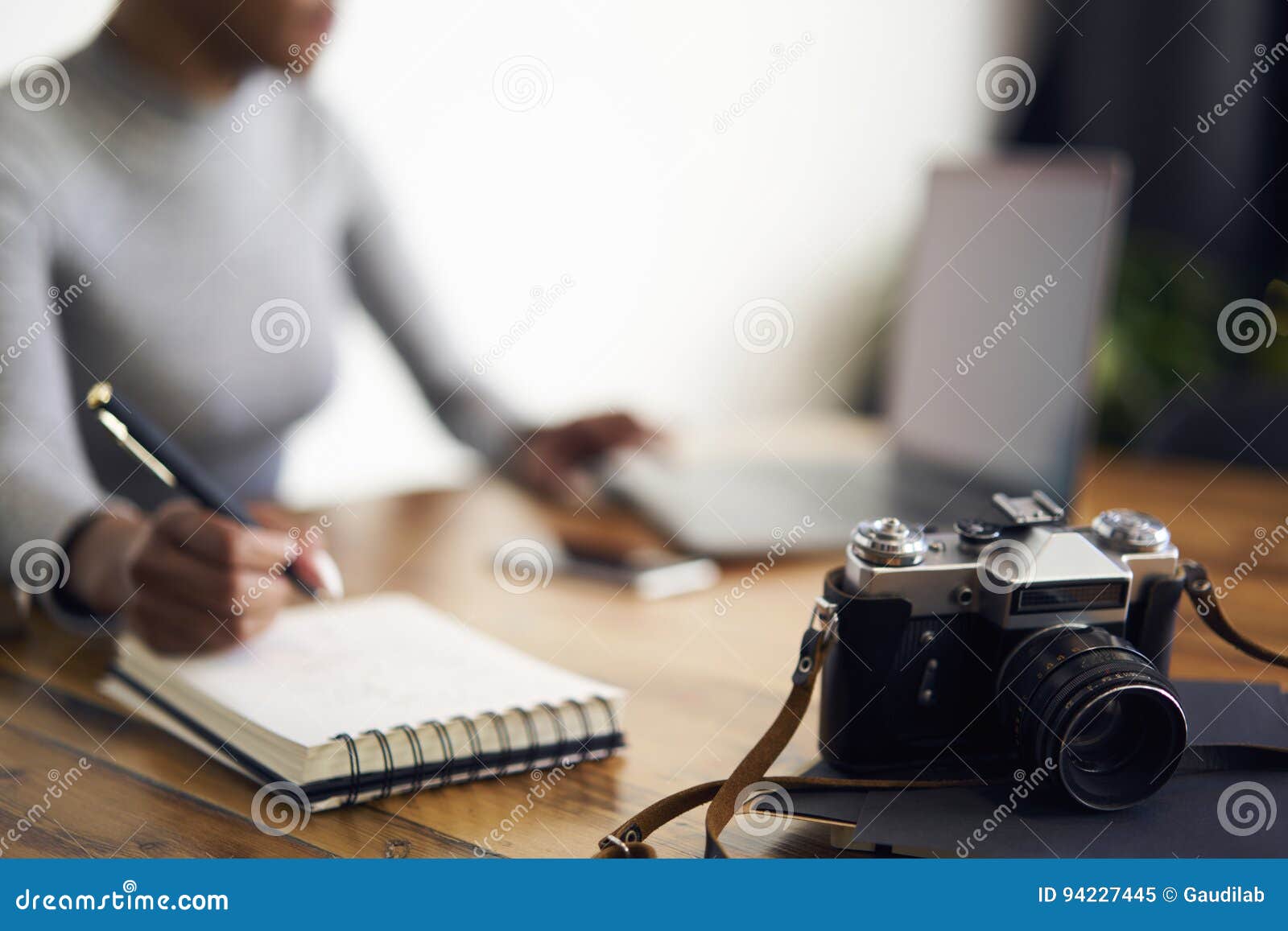 People at Work Sitting on Blurred Background Working Using Laptop Stock ...