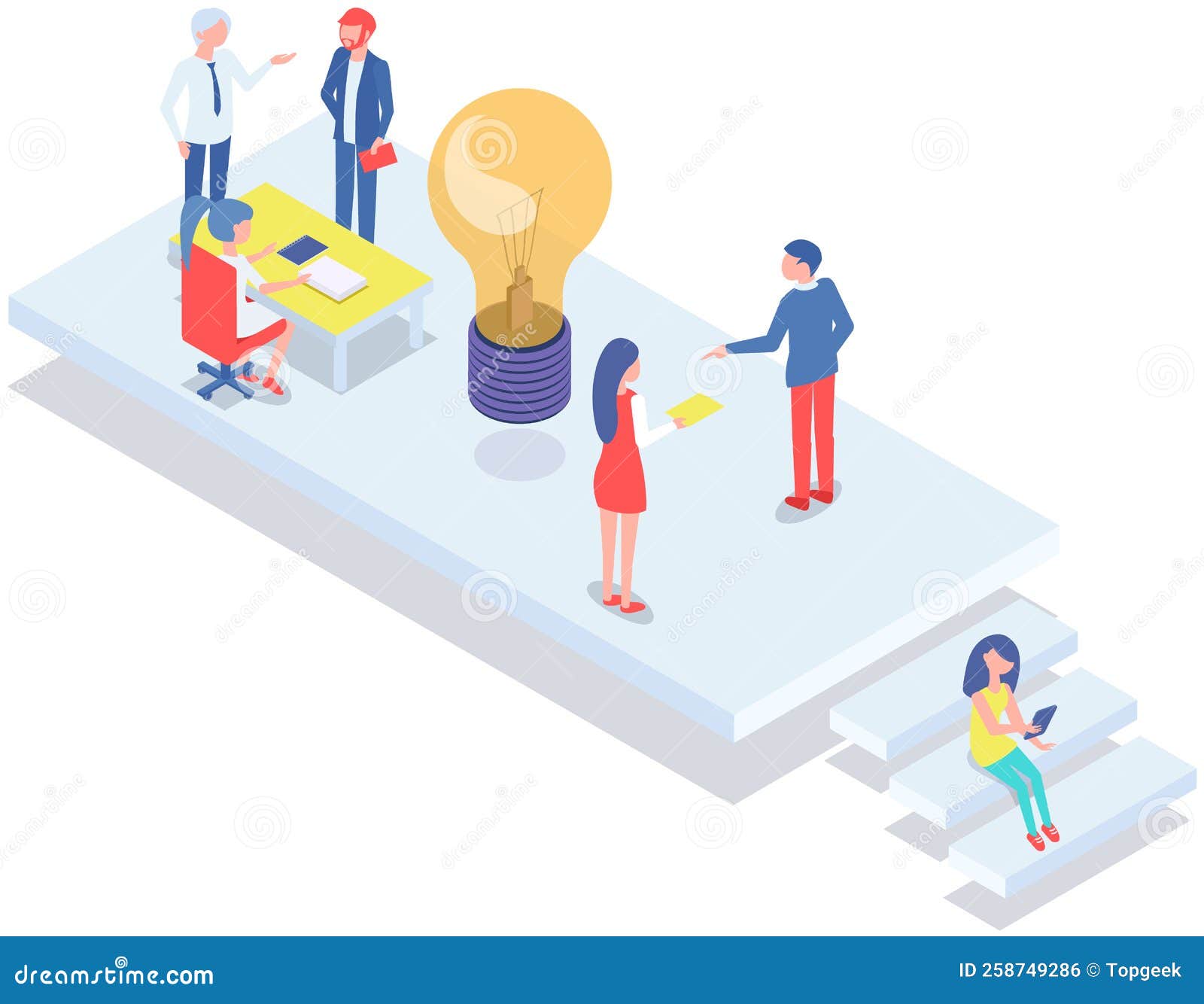 People Work with Technology and Data. Colleagues Communicating and ...