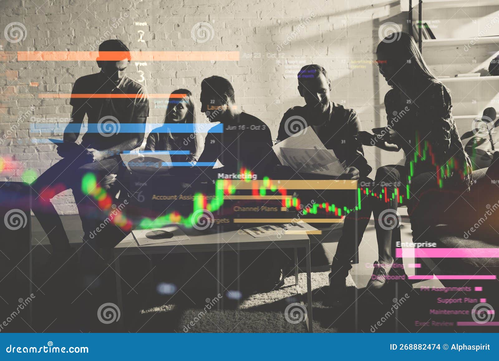 People Work Together in a Modern Office As Teamwork and Partner Stock ...