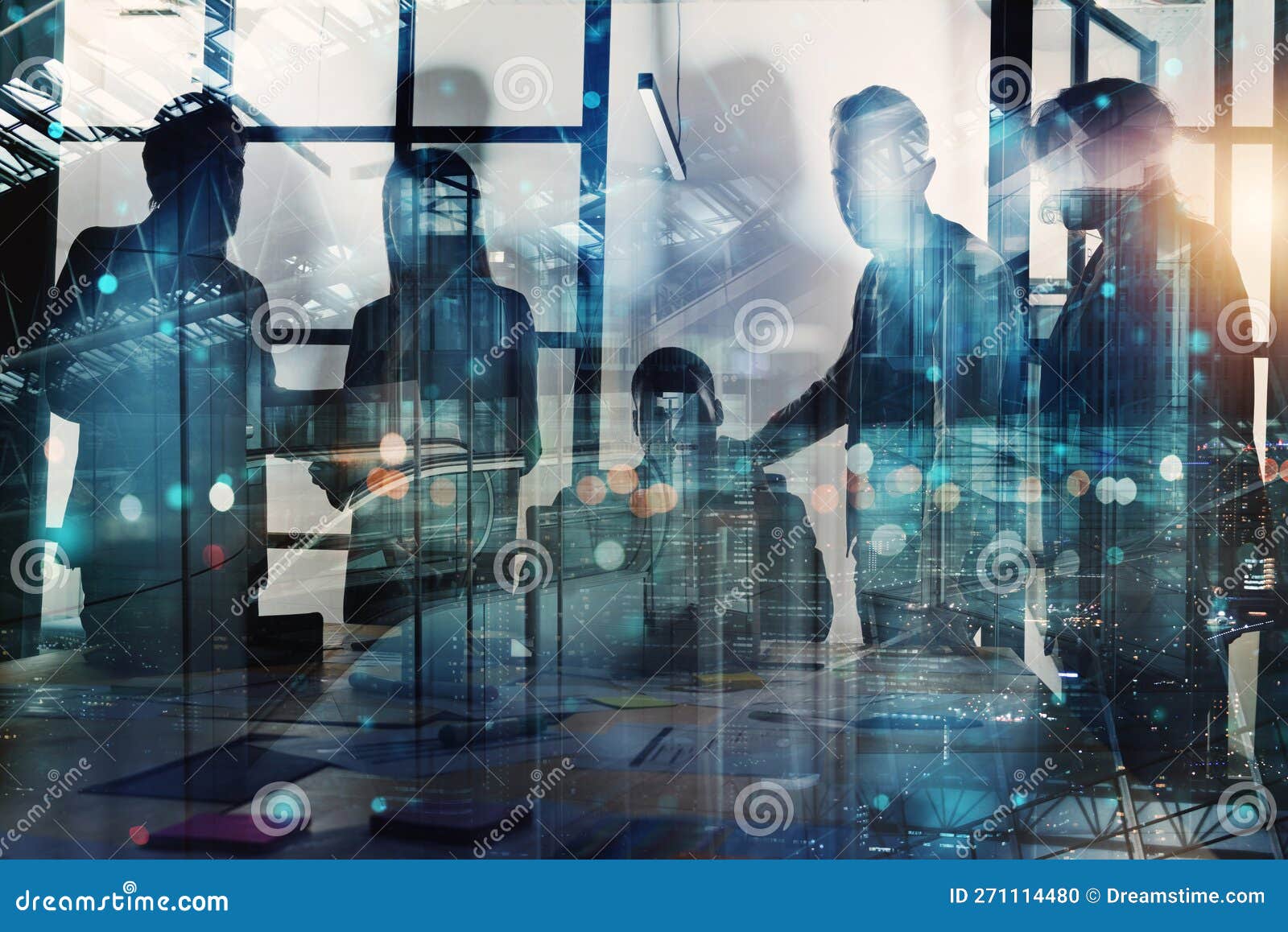 People Work Together in a Modern Office As Teamwork and Partner. Double ...