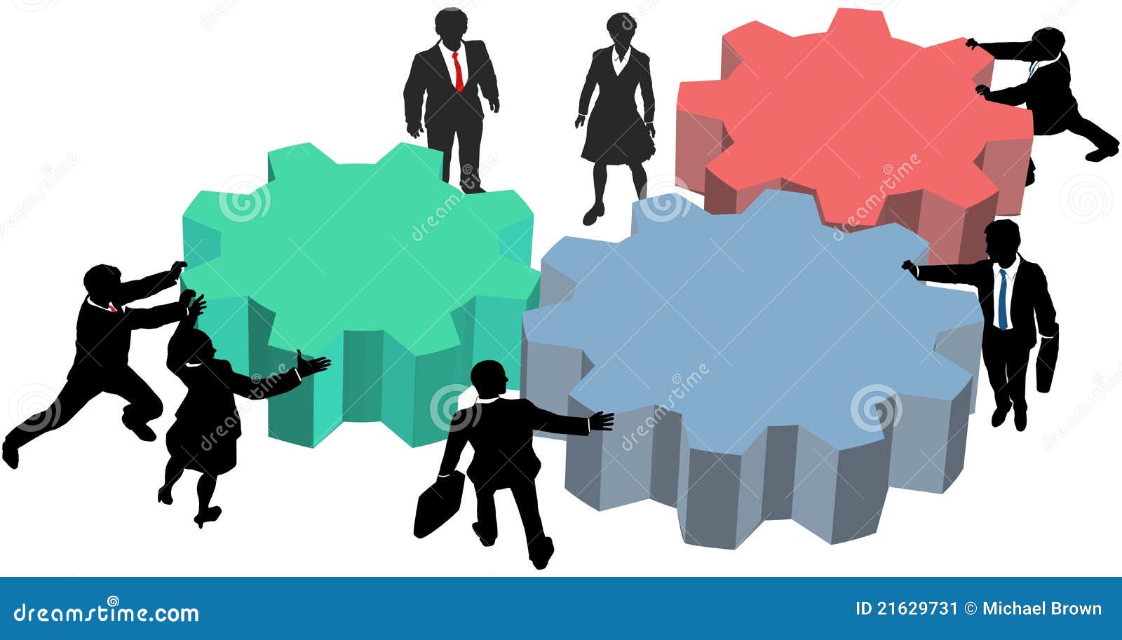 People Work Together Technology Business Plan Stock Vector ...