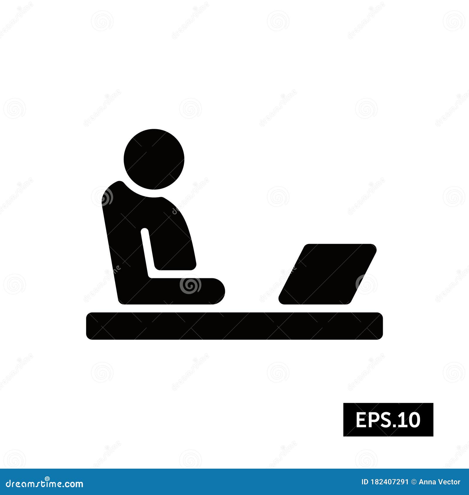 People Work Use a Computer or Notebook Sign/symbol Stock Vector ...