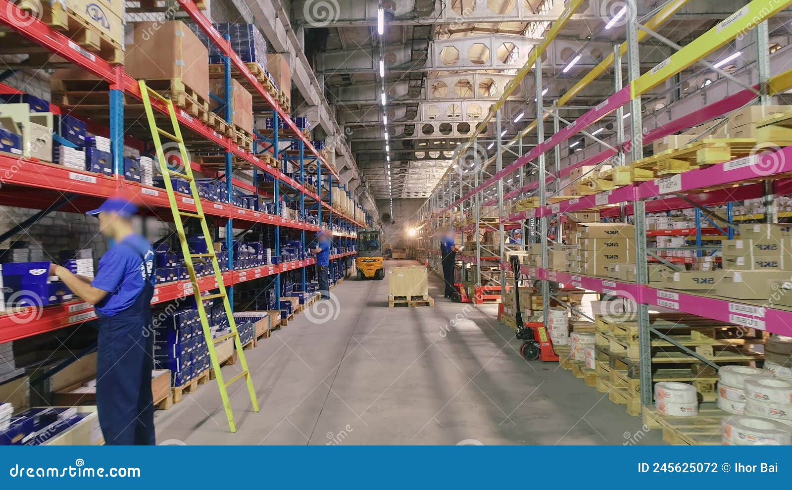 People Work in a Warehouse. Active Work in the Warehouse Stock Footage ...