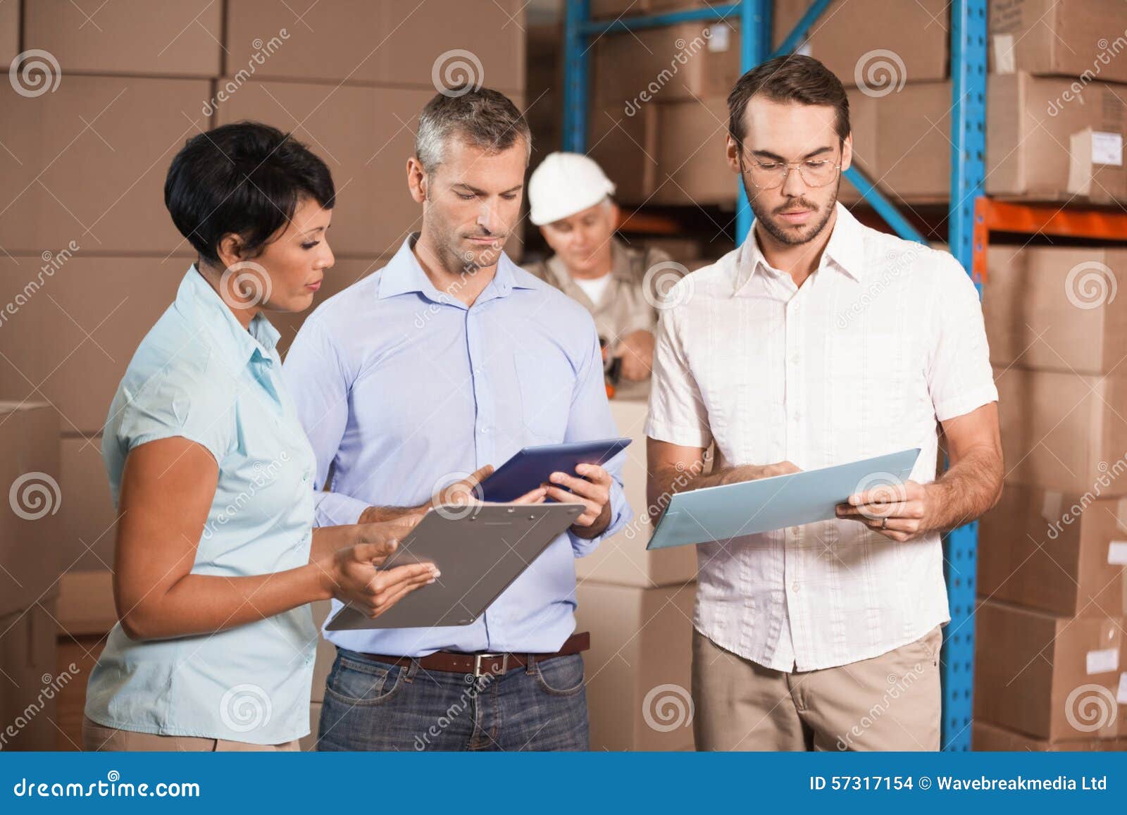 People at Work in Warehouse Stock Photo - Image of digital ...