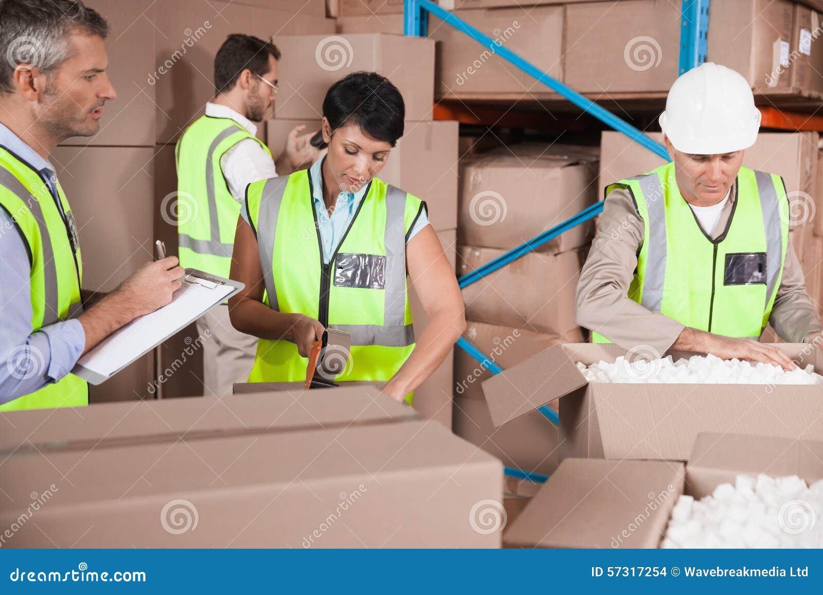 People at Work in Warehouse Stock Photo - Image of logistics, industry ...